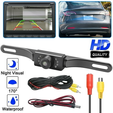 8-LED License Plate Backup Camera,HD Night Vision Back Up Camera for ...