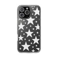 Clear Phone Case White Star Pattern, Modern Minimal Design, Slim ...