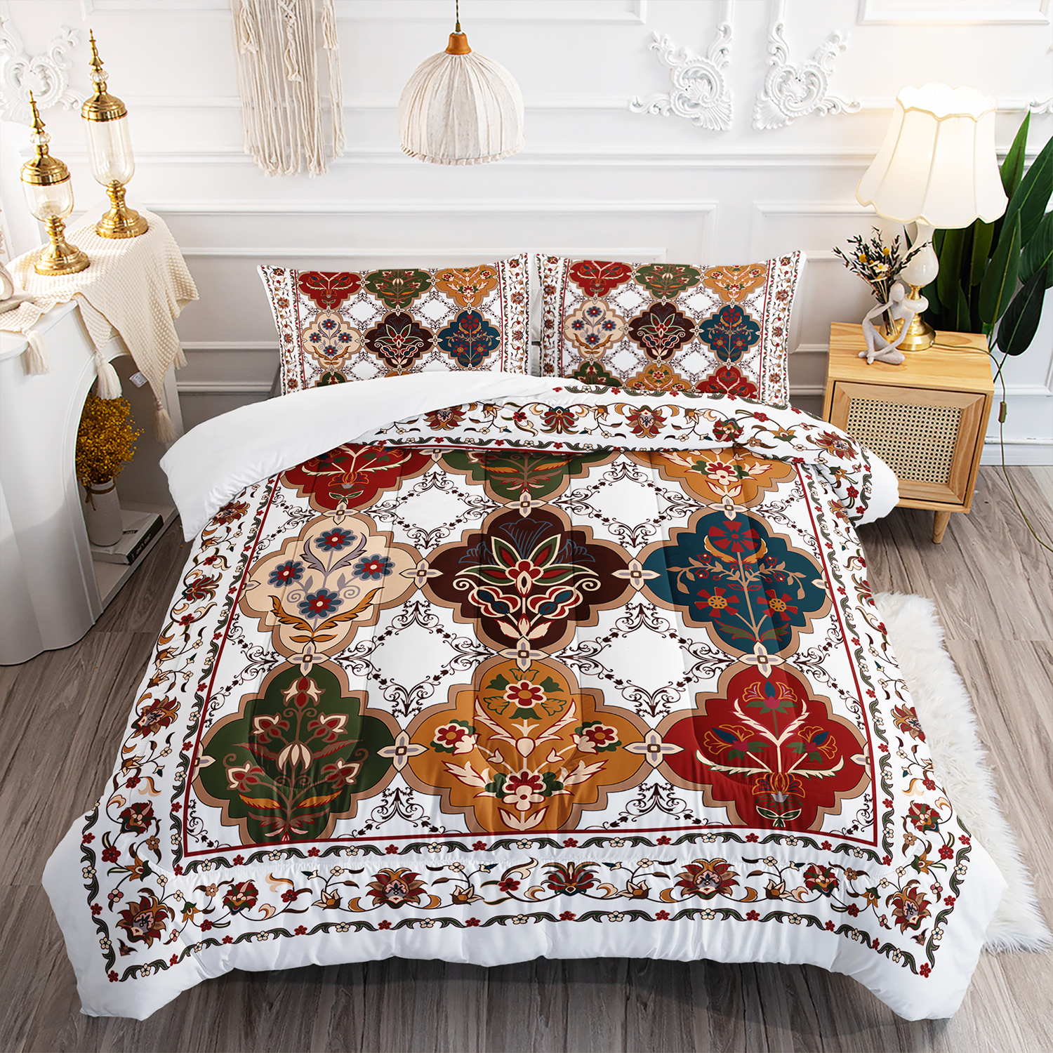 Hosima 3-Piece 3D Digital Printed Comforter With Various Patterns To ...
