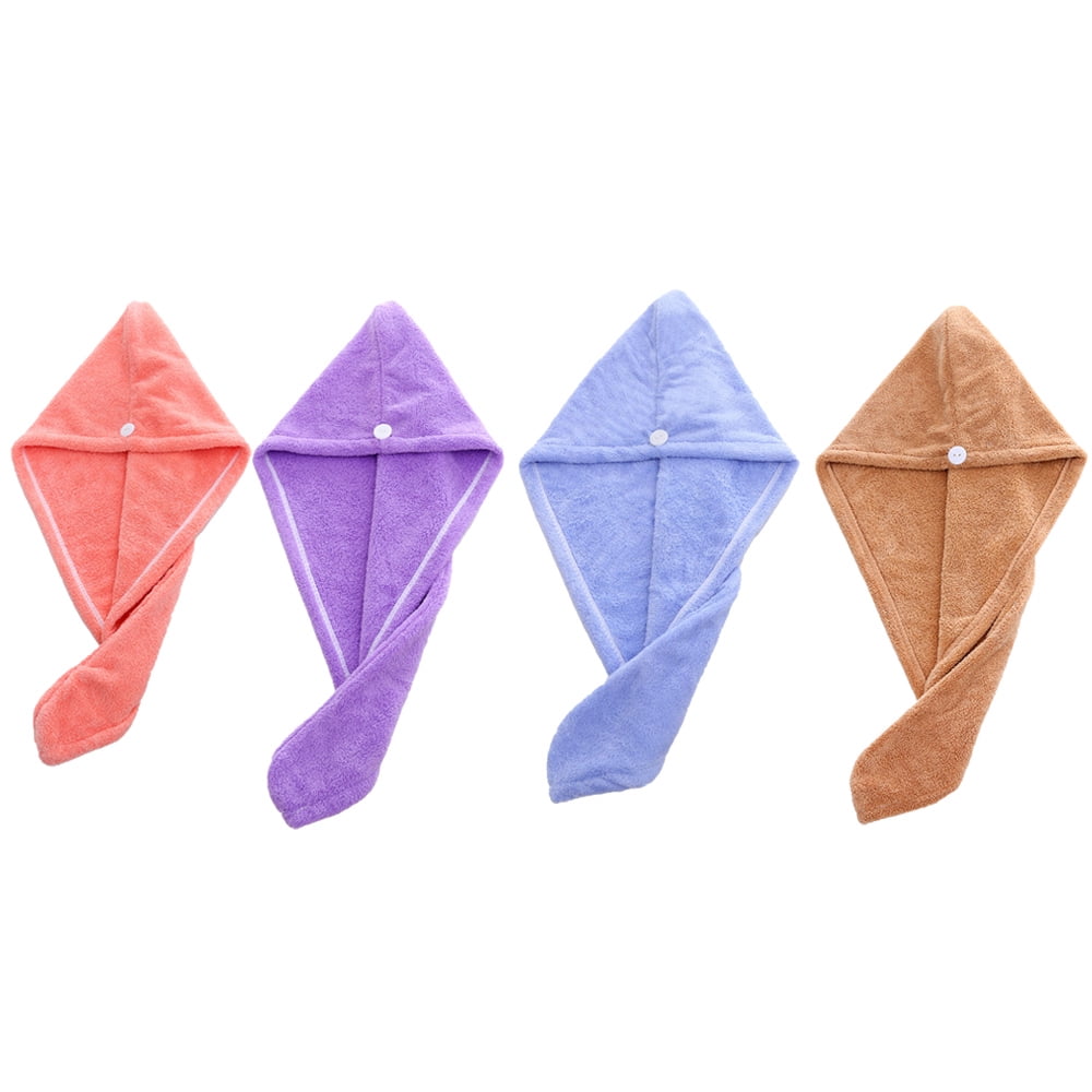 Microfiber Hair Bandana Wrap Drying Towelettes, 4-Pack - Walmart.com