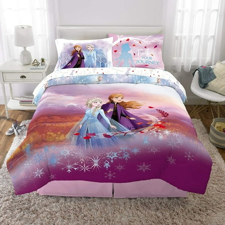 Frozen II Spirit of Nature Bedding Sheet Set with Comforter, Flat Sheet ...