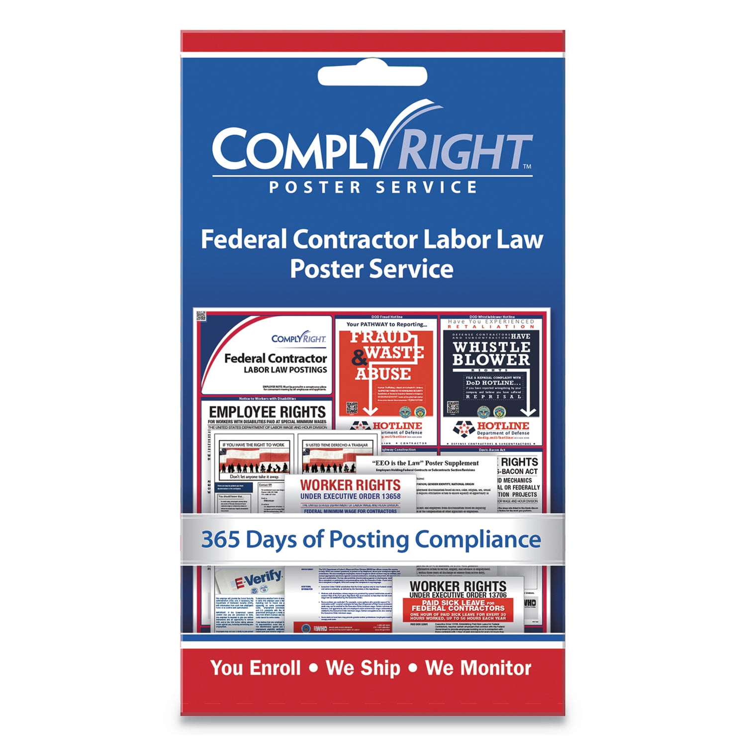 TFP, TFPCRPS03, Federal Contractors Labor Law Poster, 1 Each, White ...