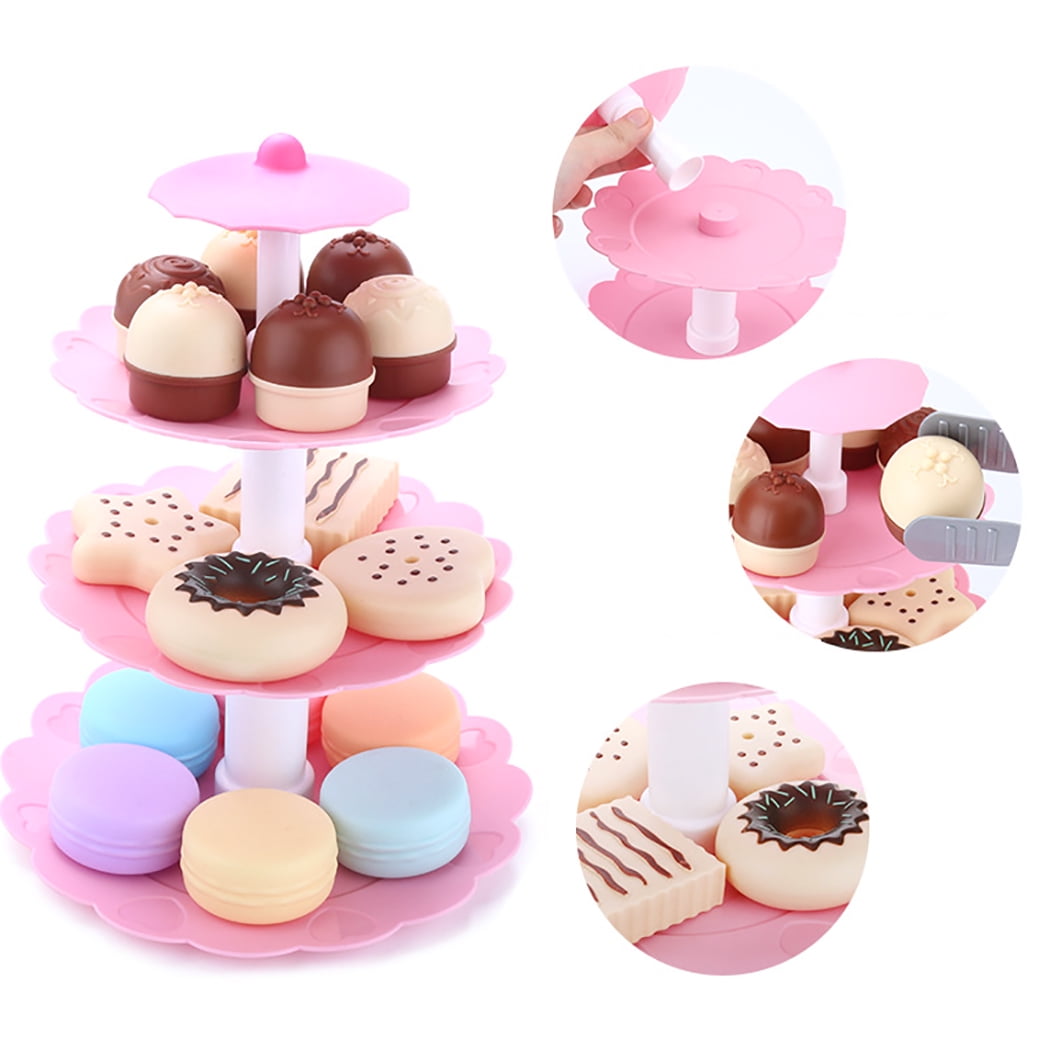 17PCS Toy Cupcake Set Simulation Educational Play Cupcake Set Dessert ...