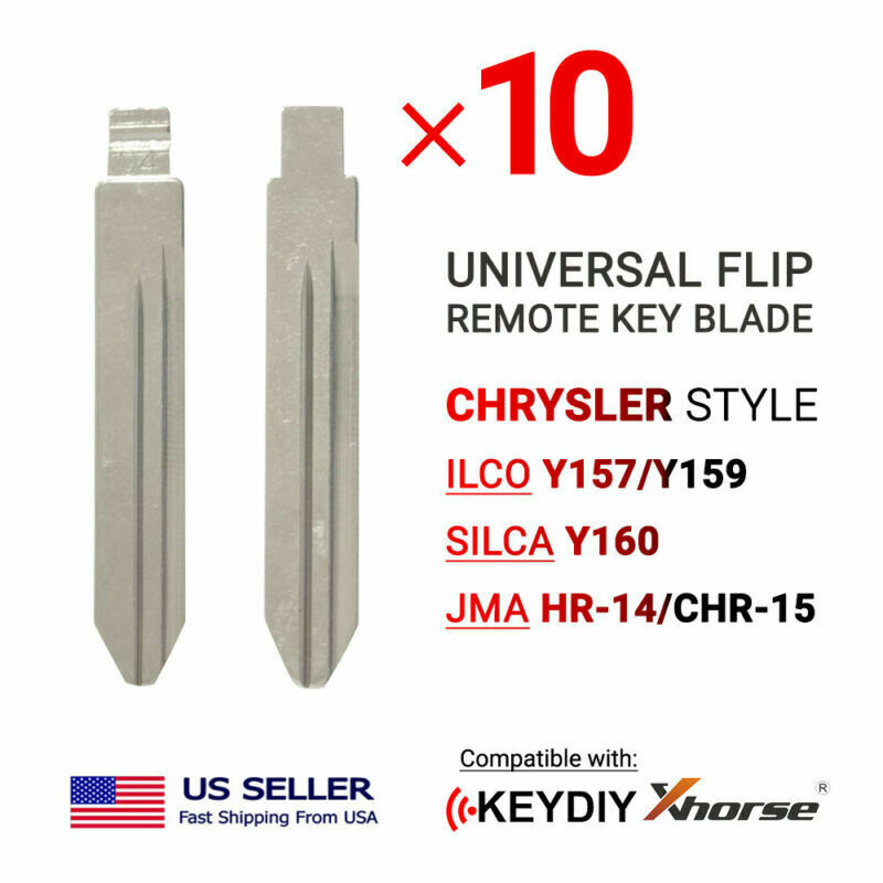 10x New Uncut Universal Flip Remote Key Blade Chrysler Type Y157/Y159 ...
