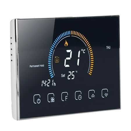 Smart Thermostat, Thermostat Color Backlit LCD Screen ABS Six Periods ...