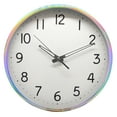 Mainstays 12" Quartz Iridescent Indoor Wall Clock, Easy Read Large Bold ...