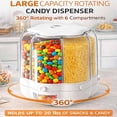Rotating Candy Dispenser with Lid, 2026 New Candy Dispenser 360 ...