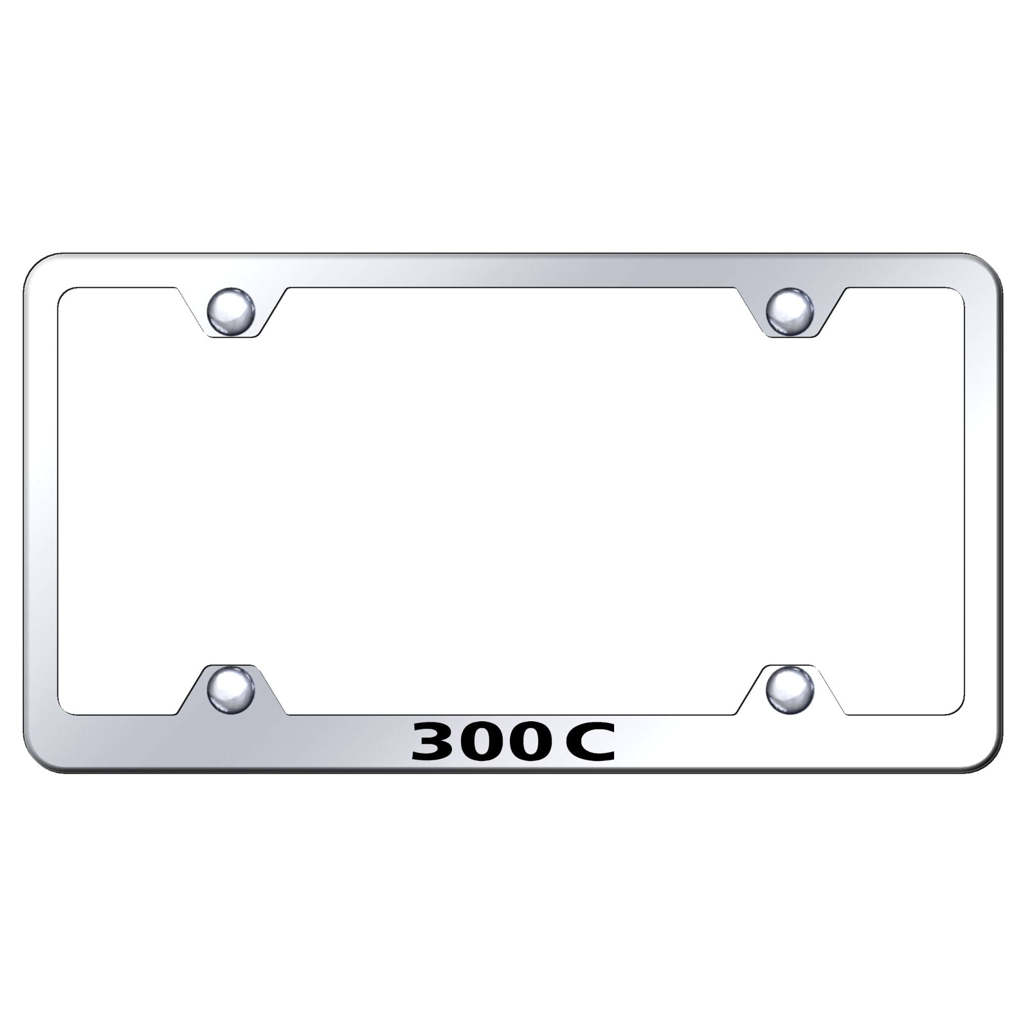 Chrysler 300C Laser Etched Logo Wide Body License Plate Frame (Chrome ...
