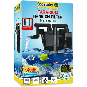 Aqua-Tech Power Aquarium Filter 3-Step Filtration, 30-60 Gallons ...