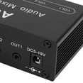Stereo Audio Splitter Box Mini Preamplifier Headphone Amplifier 2 Way Input 4 Way Output 35mm