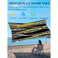 Abstract Art Sun Shade Sail 12' x 16', Yellow Black Gray Lines ...