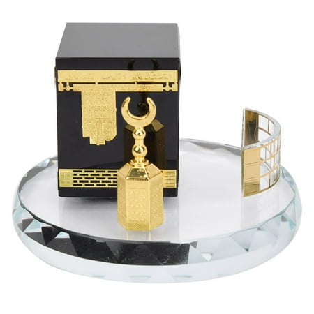 Muslim Crystal Gilded Kaaba Clock Tower Miniature Model Showpiece ...