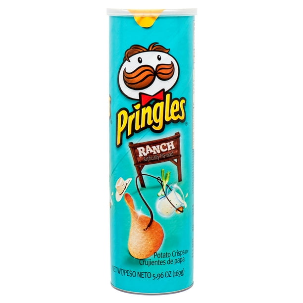 Pringles Ranch Flavor Potato Crisps 5.5 oz. Can (1 Pack) - Walmart.com