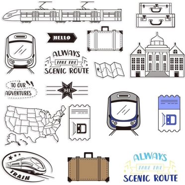PVC Plastic Stamps for DIY Scrapbooking Photo Album Decorative Cards ...
