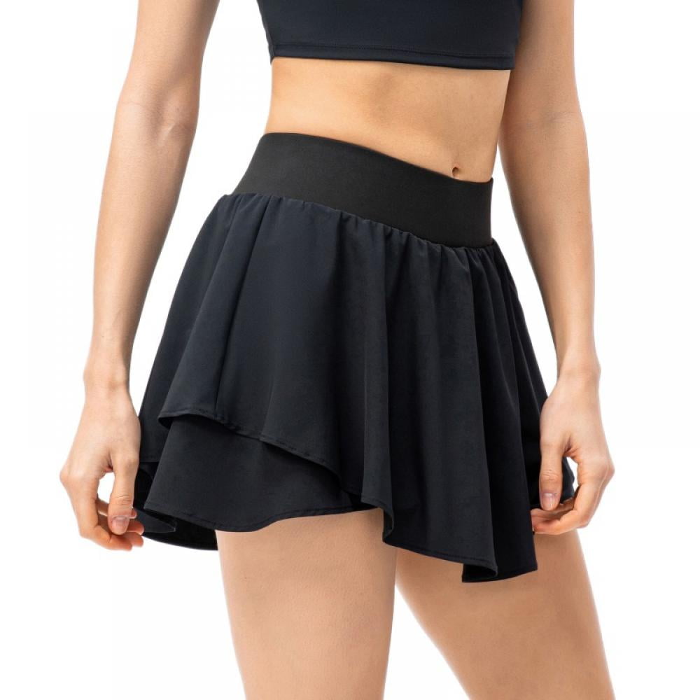 Women's Active Skort Athletic Ruffle Pleated Tennis Skirt for Running ...