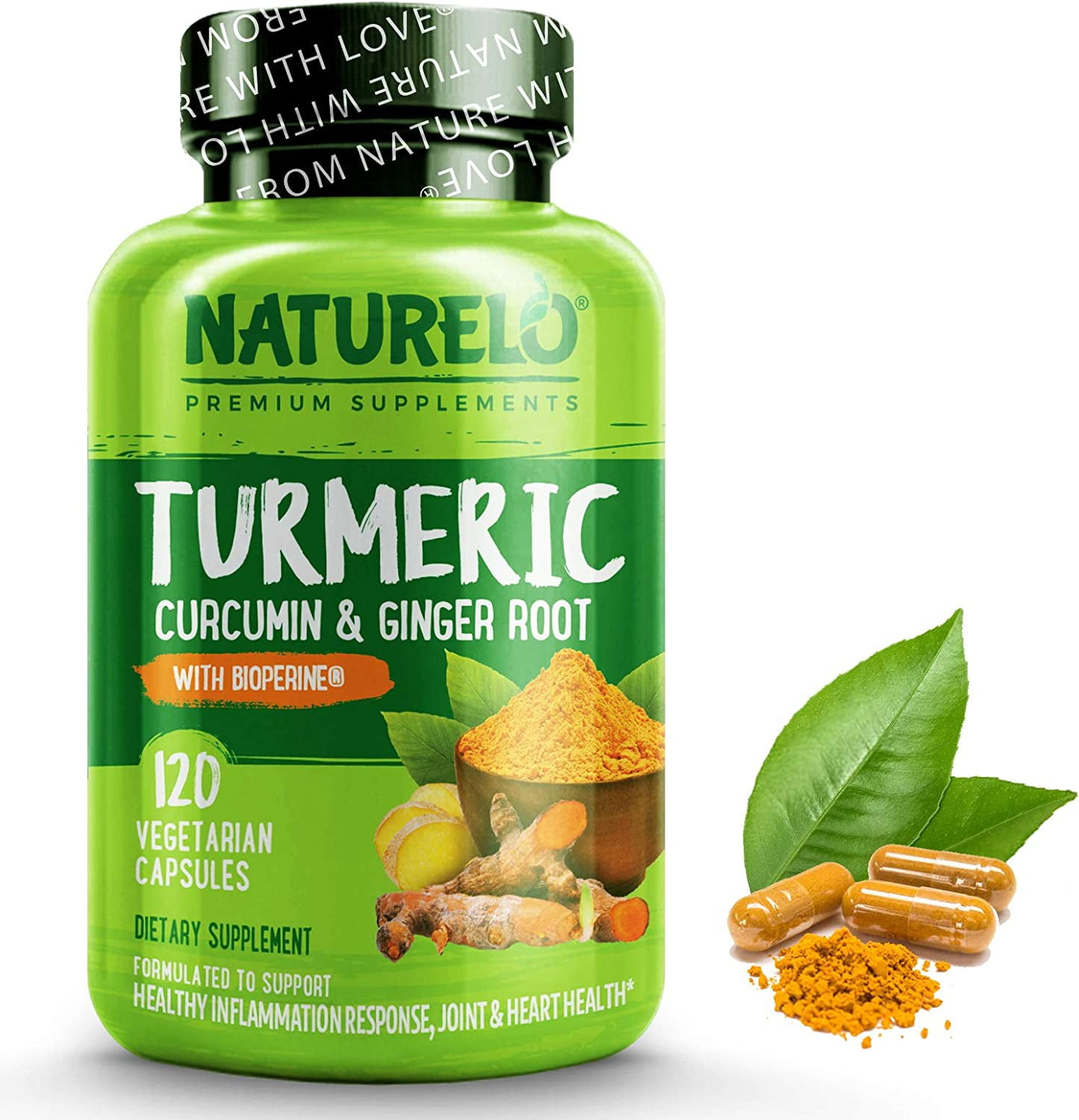 NATURELO Turmeric Curcumin - BioPerine for Better Absorption ...
