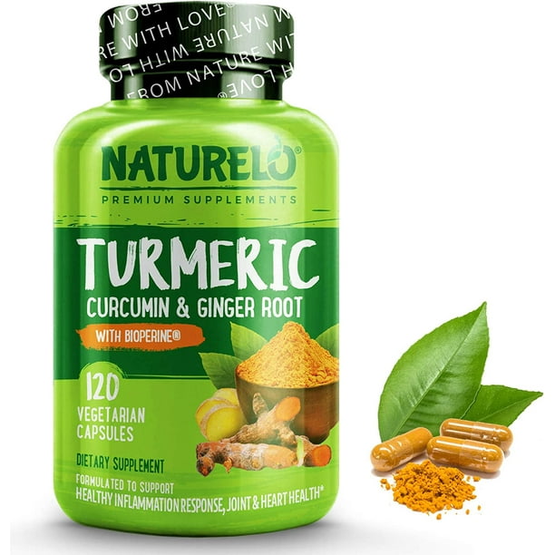 NATURELO Turmeric Curcumin - BioPerine for Better Absorption - Curcuminoids, Black Pepper ...