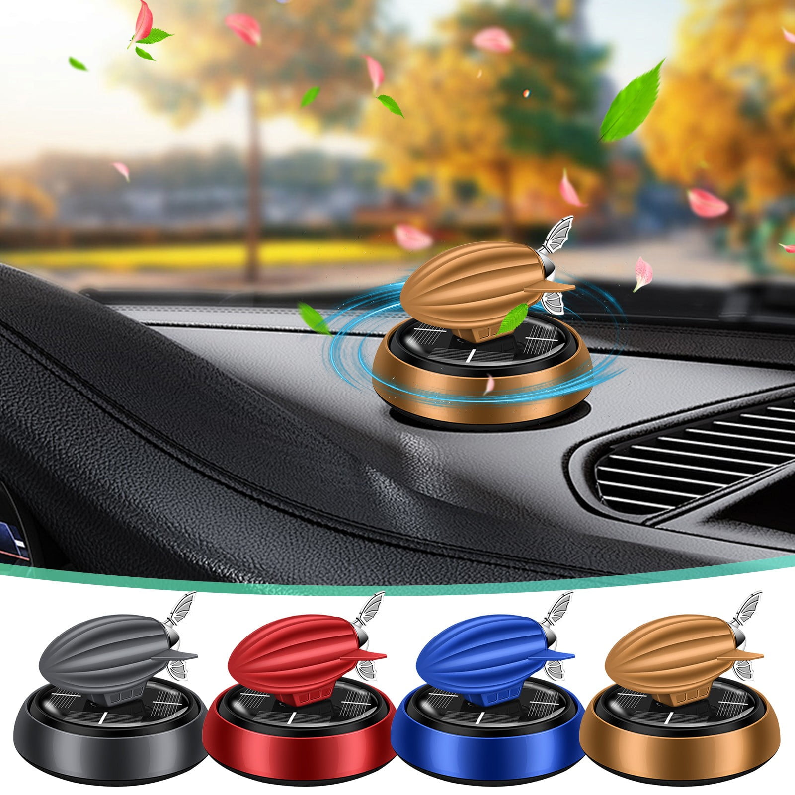 Xihbxyly Perfume Solar para Coche, Diseño de Nave Espacial de Alta Gama, Aroma Duradero ...