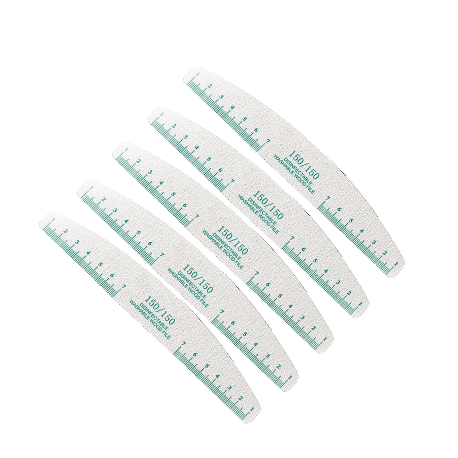 Hesroicy 5Pcs Wooden Nail Files Bright Color Reusable Smooth Edge Clear ...
