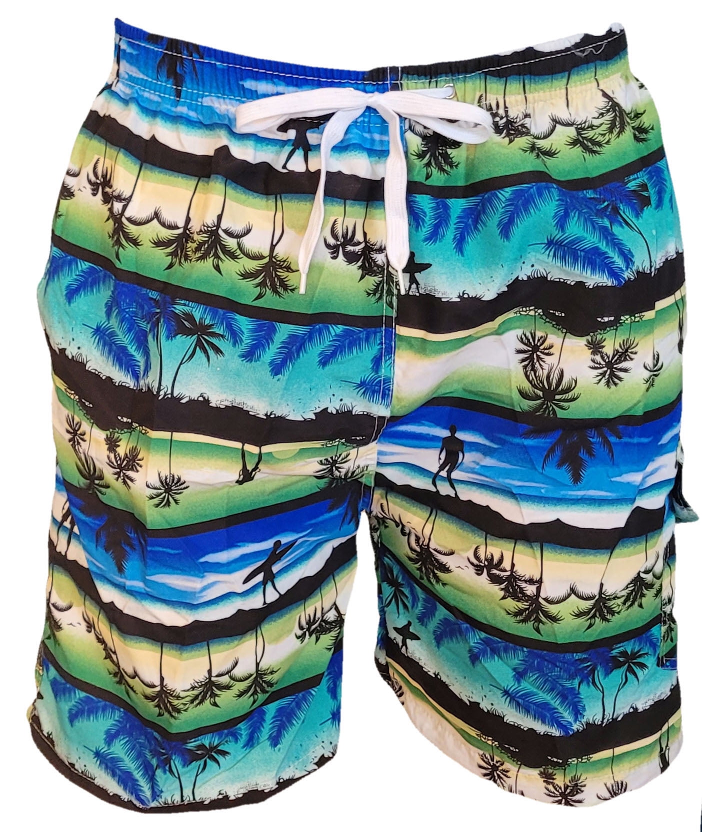 iBerryNY Mens Swim Trunks Swimming Shorts Board Swimwear Cargo Pockets ...