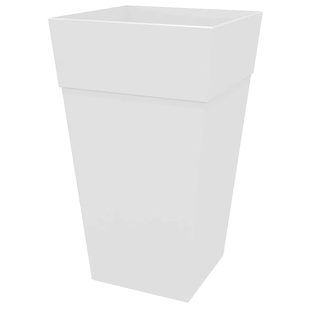 White Square Planter