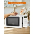 Commercial Chef Slim 0.7 cu ft White Microwave Oven with Quick Cook ...