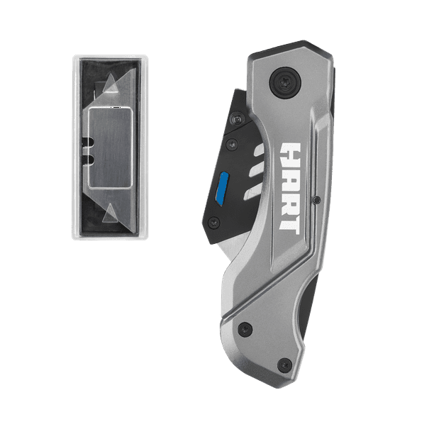 HART Folding Lock-Back Utility Knife with 10 Blades - Walmart.com
