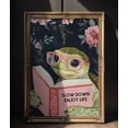 Affixzi Sea Turtle Reading Art Print, Enjoy Life Literary Animal Wall ...