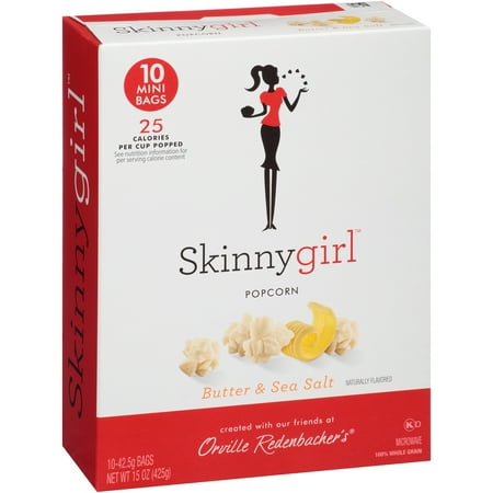 Skinnygirl Butter & Sea Salt Microwave Popcorn, 10 count, 15 oz ...