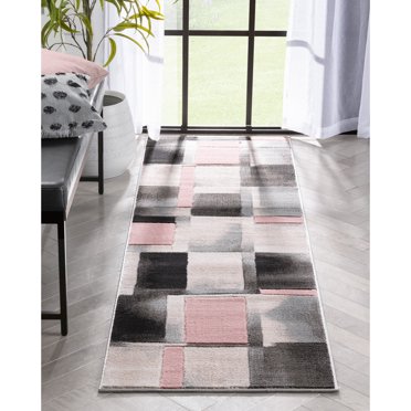 Well Woven Fiora Blue Modern Geometric Stripes & Boxes Pattern Area Rug ...