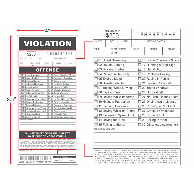 Fake Speeding Ticket