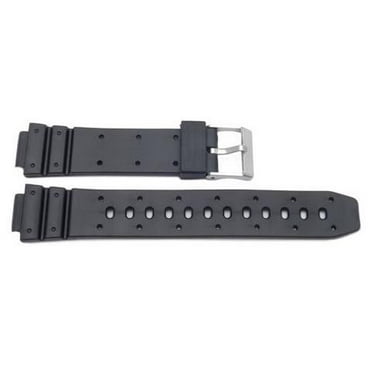 Casio Style Replacement Watch Band 17mm Black Resin - Walmart.com