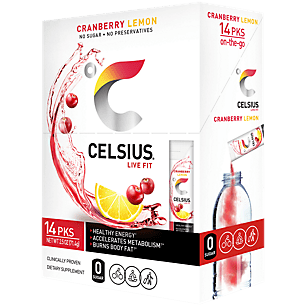 Buy CELSIUS On-The-Go Essential Energy Powder Packs, Cranberry Lemon ...