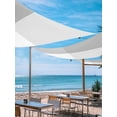 Gradient White Sun Shade Sail 6.5'X10' Gray Black Color Block Simple ...