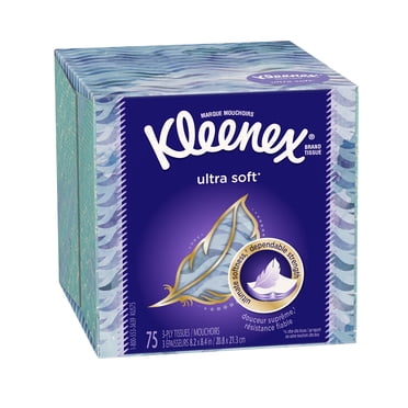 Kleenex Ultra Soft Facial Tissue, 3-ply, 85-count, 12-pack - Walmart.com