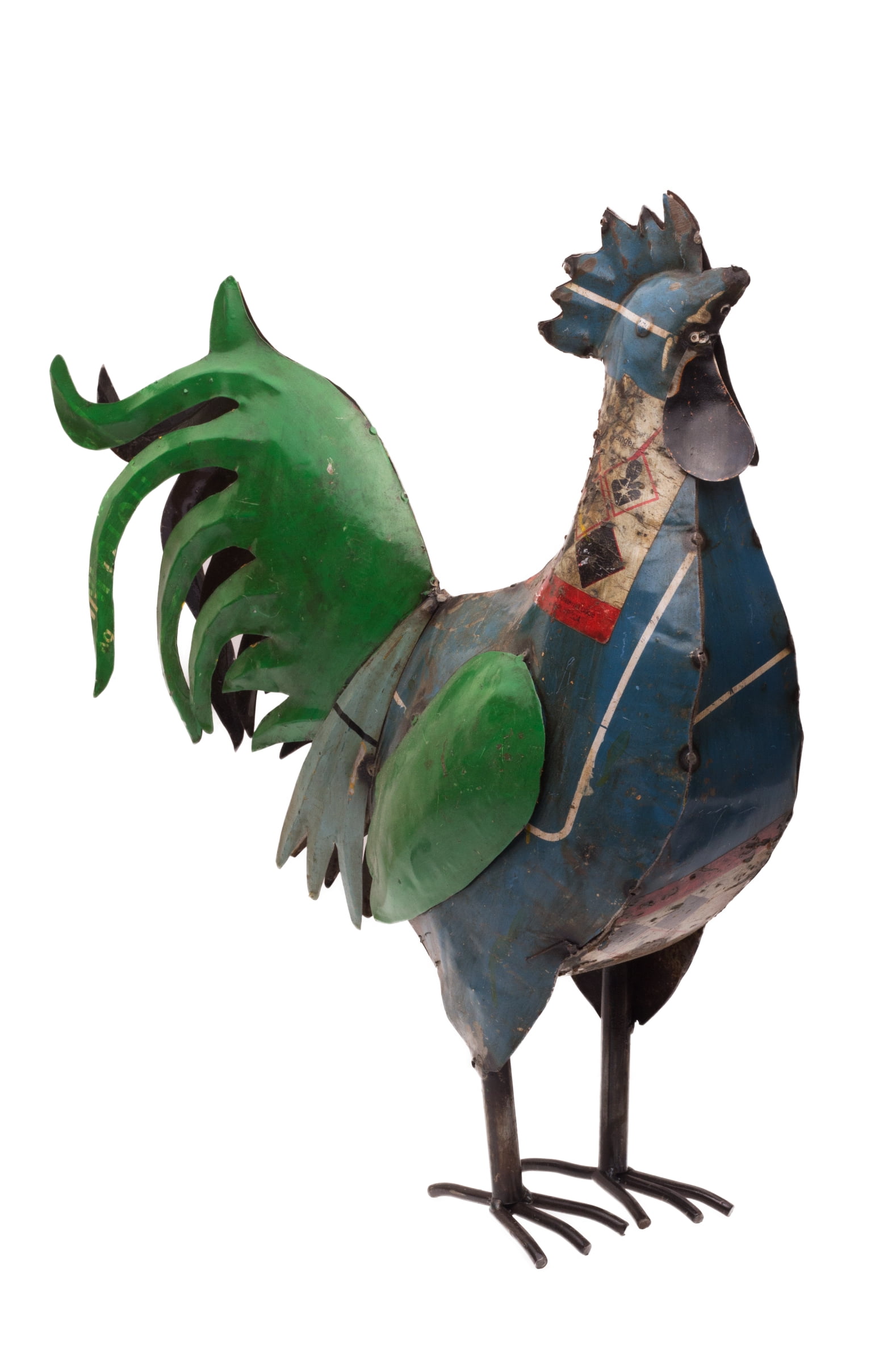 De Kulture Works Iron Rooster Decorative Collectible Figurine Showpiece ...