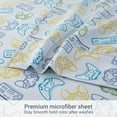 3 Pieces Boys Grey Twin Sheet Set - Soft Microfiber Fitted Flat Sheets ...