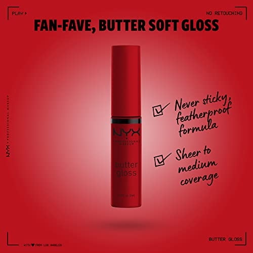 NYX Labios Brillo Mantequilla, No Pegajoso - Rocky Road (Vino ...