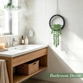 2 Pack Fake Plants Hanging Artificial Succulents Plants in Black Pots ...