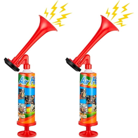 2 Pieces Mini Air Horn Pump 10 Inch Noisemakers Party Air Horns with ...