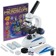 AmScope 40X-1000X 2-LED Portable Compound Microscope Kit for Kids w ...