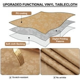 "decorUhome Waterproof Heavy Duty Vinyl Tablecloth, Floral Dining Table ...