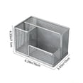 Deeceymbur Metal Mesh Stationery Organizer Dual Compartment Desk ...