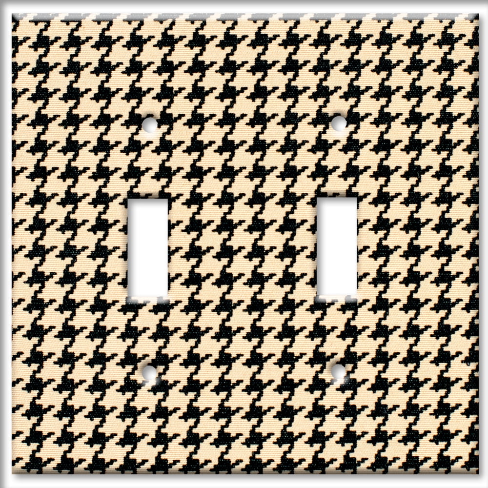Double Gang Toggle OVERSIZE Wall Plate - Houndstooth - Walmart.com