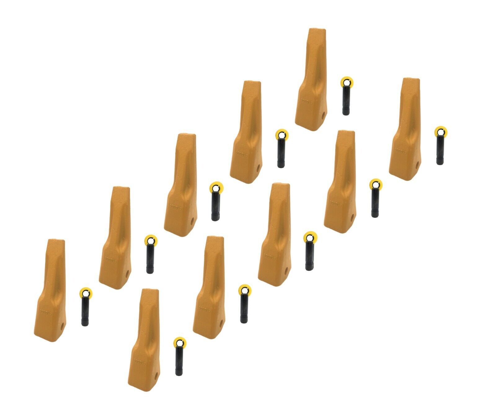 10 Ripper Teeth-6Y0309-fits CAT 140G, 140H, 140M, 160 Motor Graders, w Hardware - Walmart.com