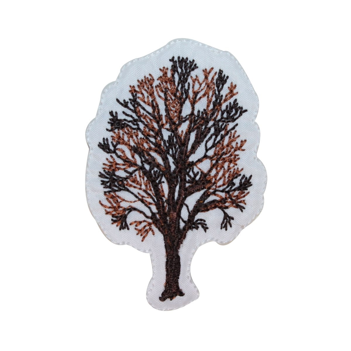 ID 1407 Winter Bare Tree Patch Craft Outline Badge Embroidered Iron On ...