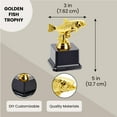 Juvale Fishing Trophy Award - Awards-Ready Base with Engraving Space ...
