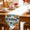 Blue Delicacy Table Runner Linen Burlap Table Runner 90 Inches Long ...