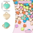 100Pcs Alloy Enamel Charms Heart Light Gold Mixed Color 8x7.50x2.50mm ...