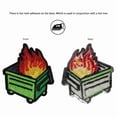 3 Pack Bright Flame Embroidery Patches - Self-Adhesive Multi-Color Hot ...